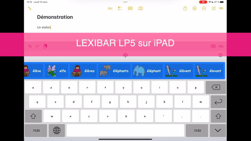 Lexibar sur iPad - Numérique Éducatif