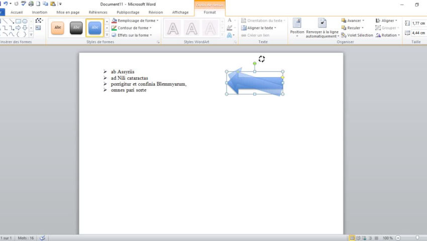 Tutoriel Word - Inserer une forme - Exemple avec une flèche - Numérique ...