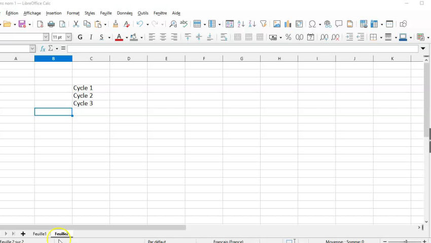 créer un menu déroulant dans libreoffice calc - Numérique Éducatif