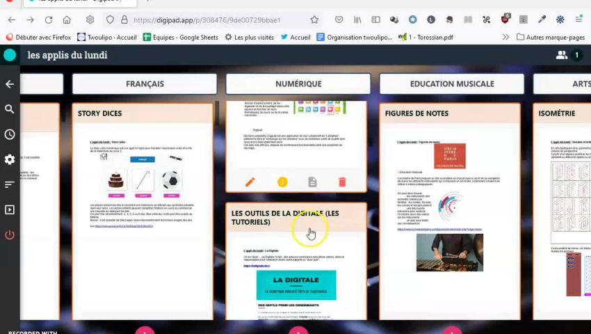 naviguer dans le digipad les applis du lundi - Numérique Éducatif