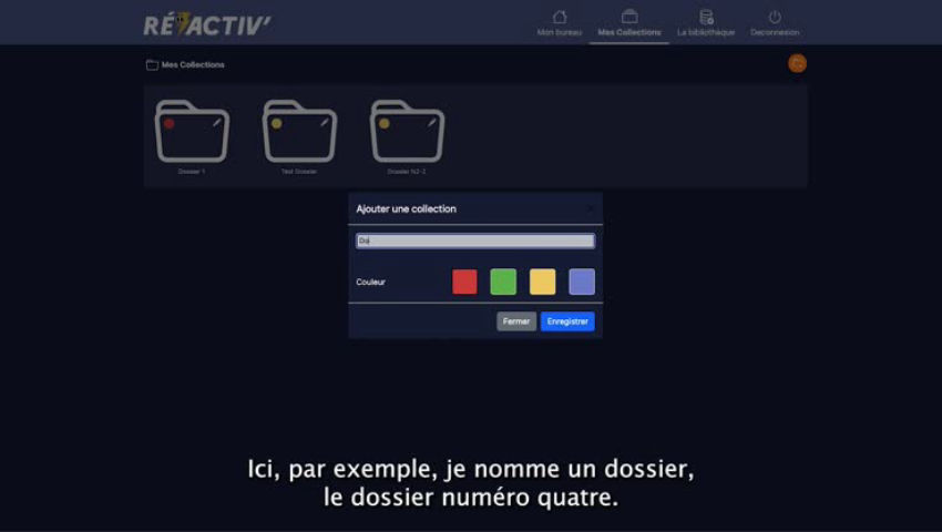 Réactiv. Creer et editer des dossiers - Numérique Éducatif