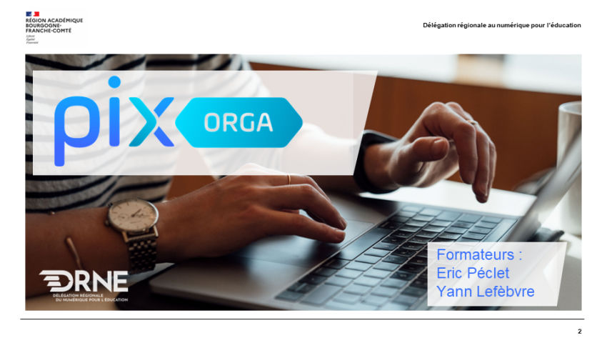 Webinaire Pix orga - Numérique Éducatif