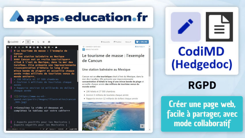 Tutoriel - CodiMD - Pad avancé des Apps.education.fr (un pad ...