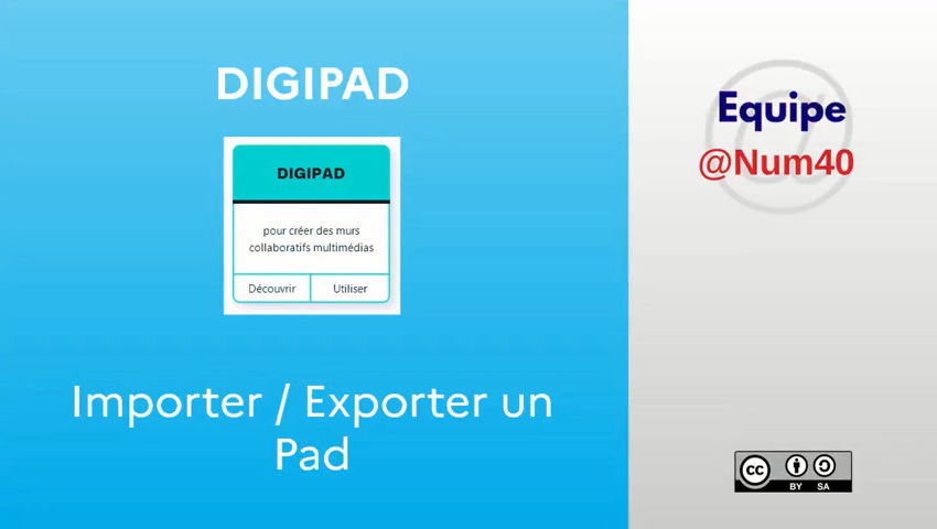 Tutoriel pour importer/exporter un digipad - Numérique Éducatif