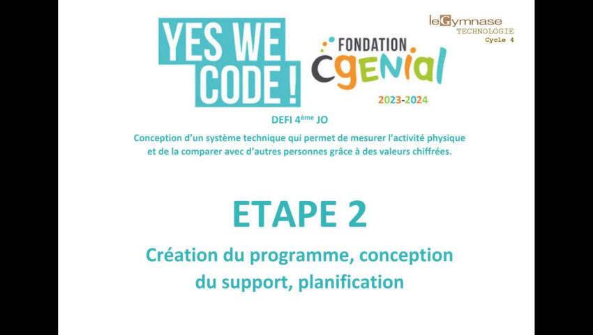 Yes we code Gymnase - Numérique Éducatif