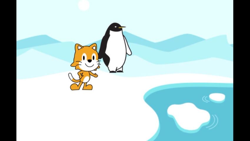 N3_M05 - Scratch avance et pingouin qui saute banquise - Numérique Éducatif